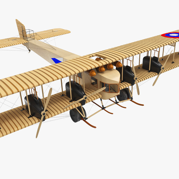 3d model wwi heavy bomber aircraft