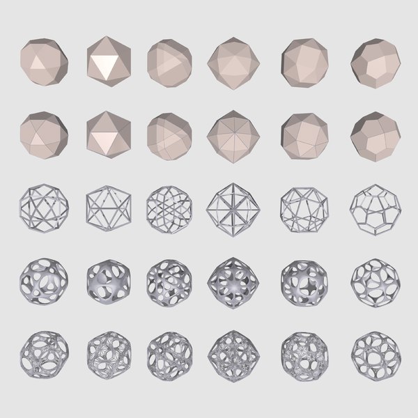 geometric shape pack 3d model
