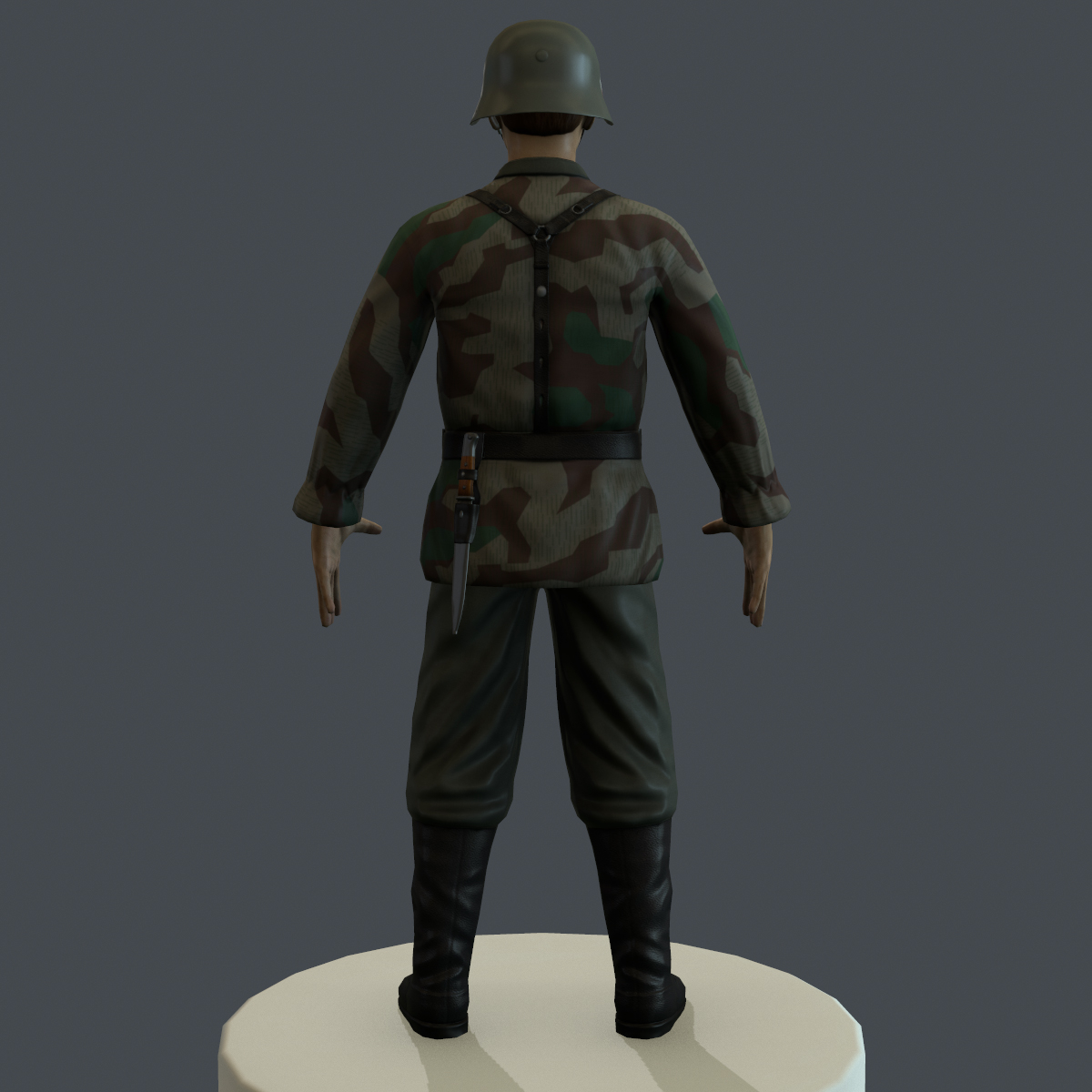 german ww2 soldier 3d max