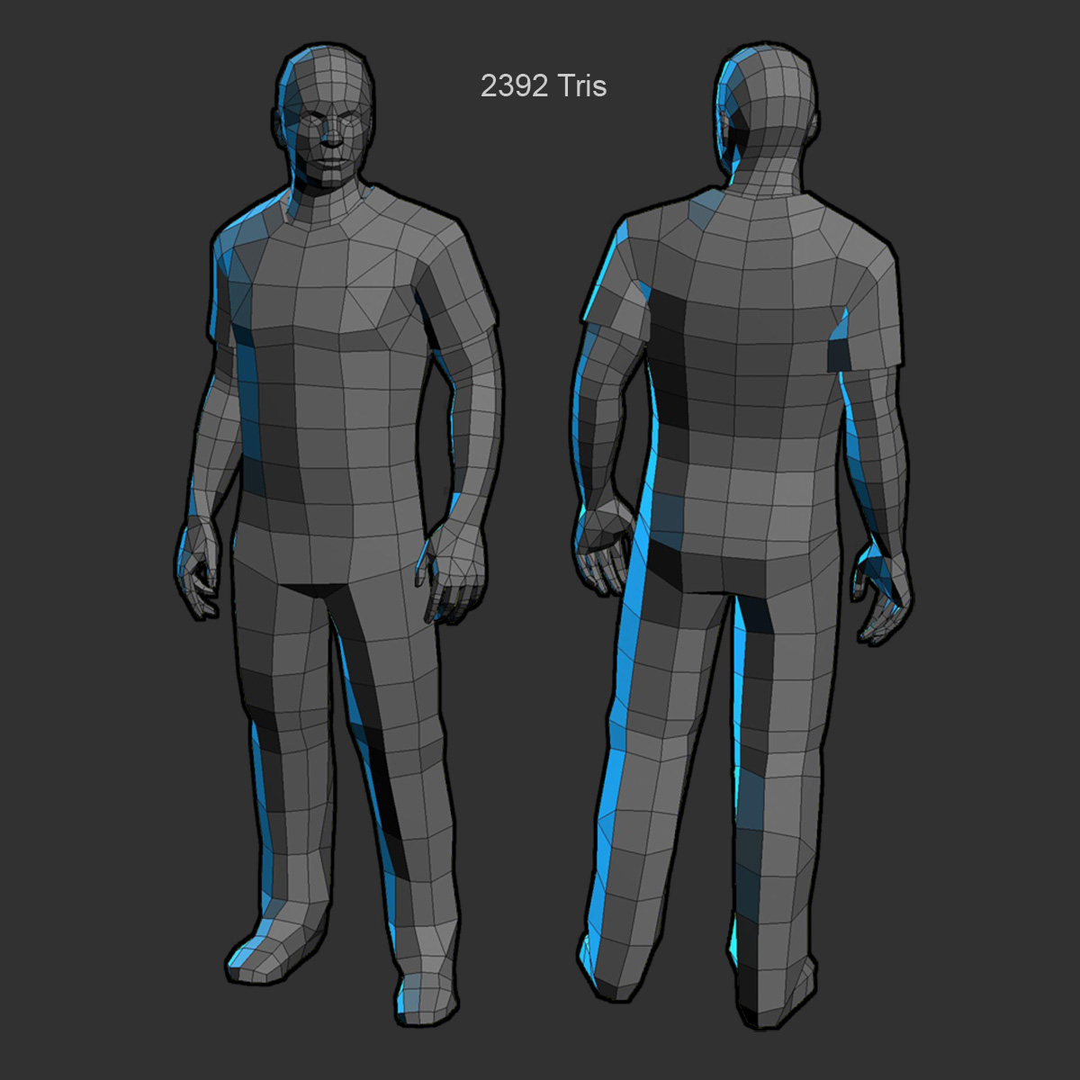 free male character 3d model
