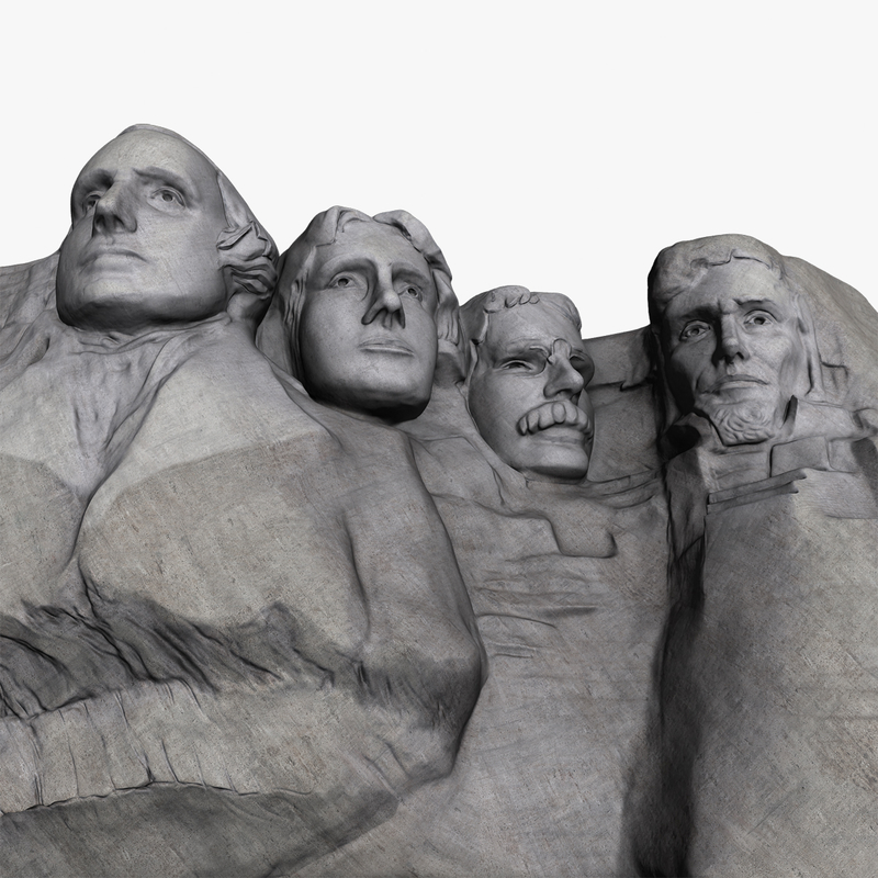 mount rushmore 3d model