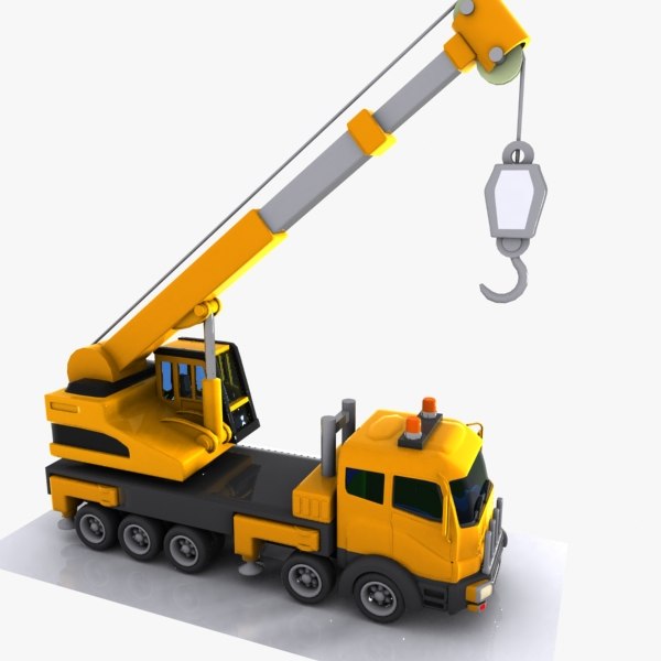 3ds cartoon mobile crane