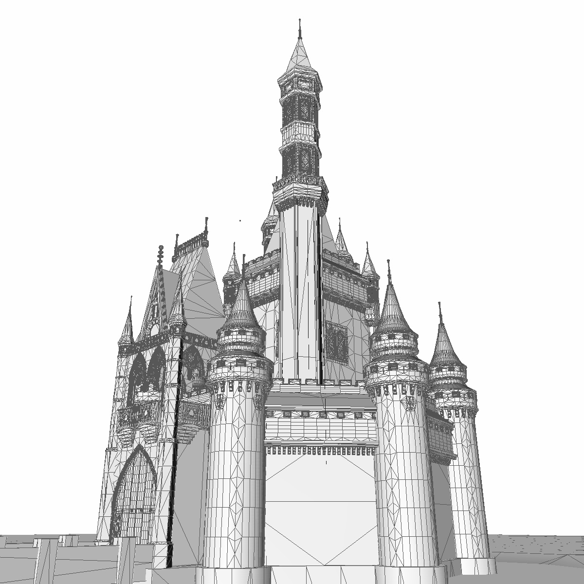 3d castle building