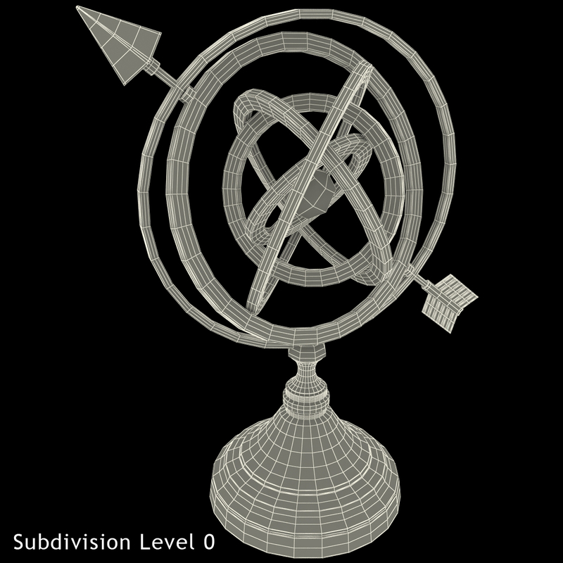 3ds max armillary sphere