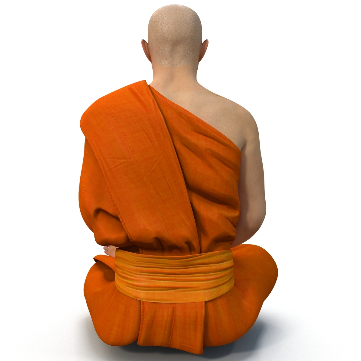 3ds max buddhist monk seated meditation