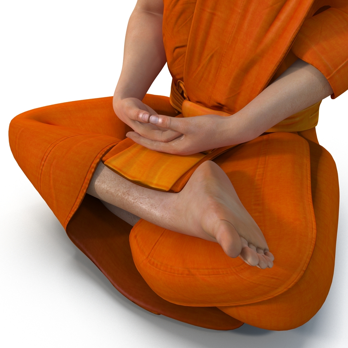 3ds max buddhist monk seated meditation
