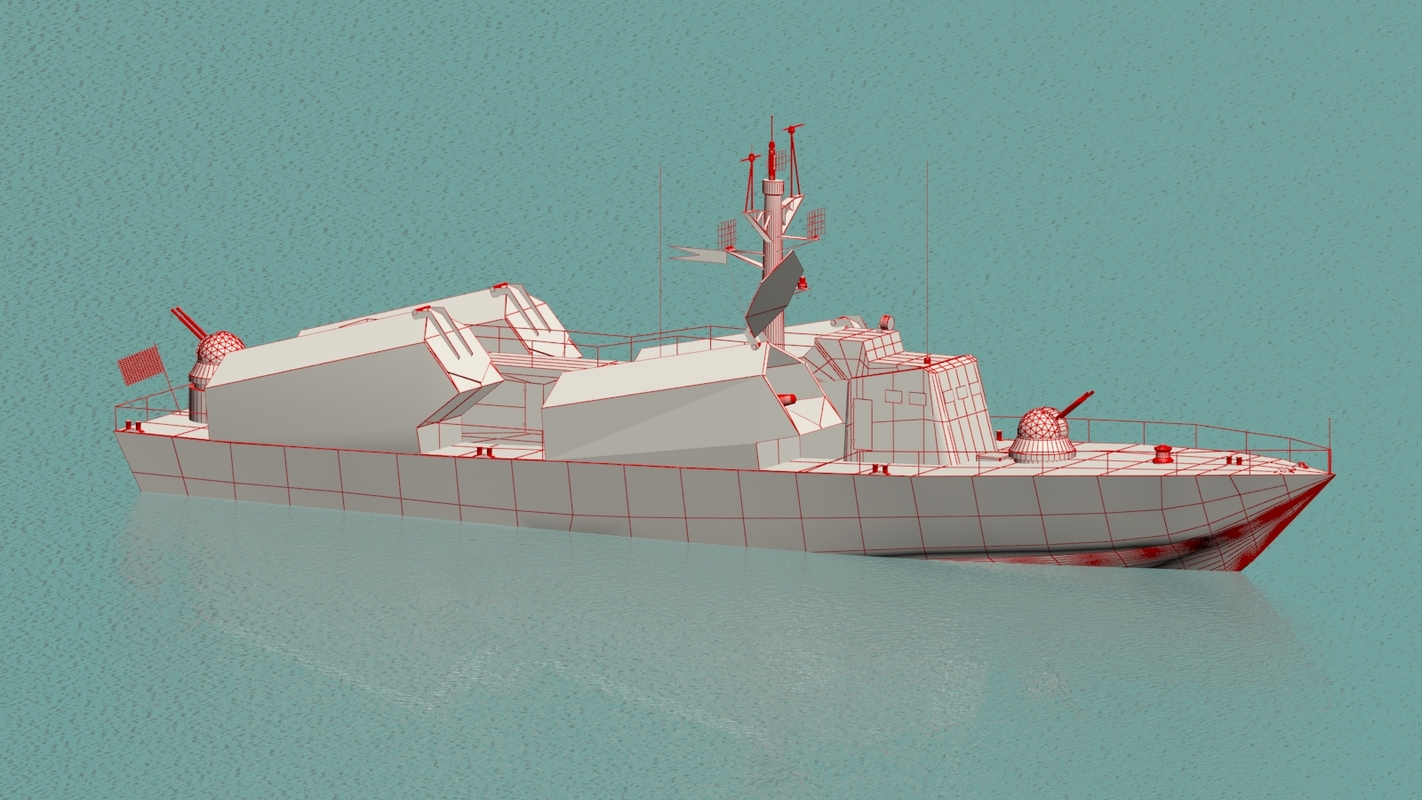 3d model project osa missile boats
