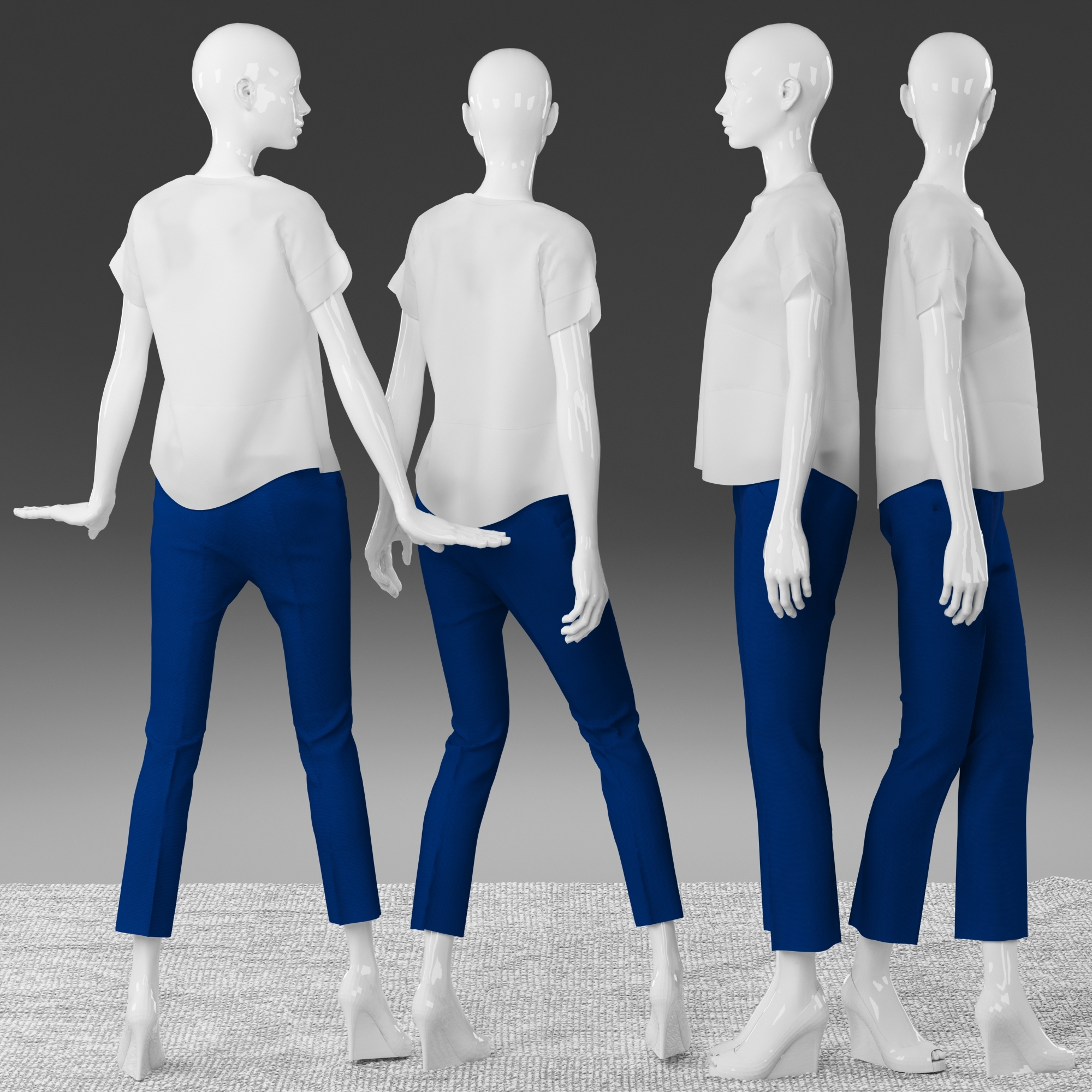 3d model woman mannequin clothes