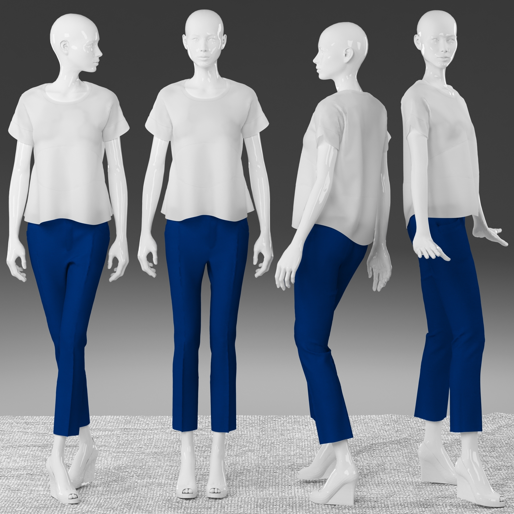 3d model woman mannequin clothes