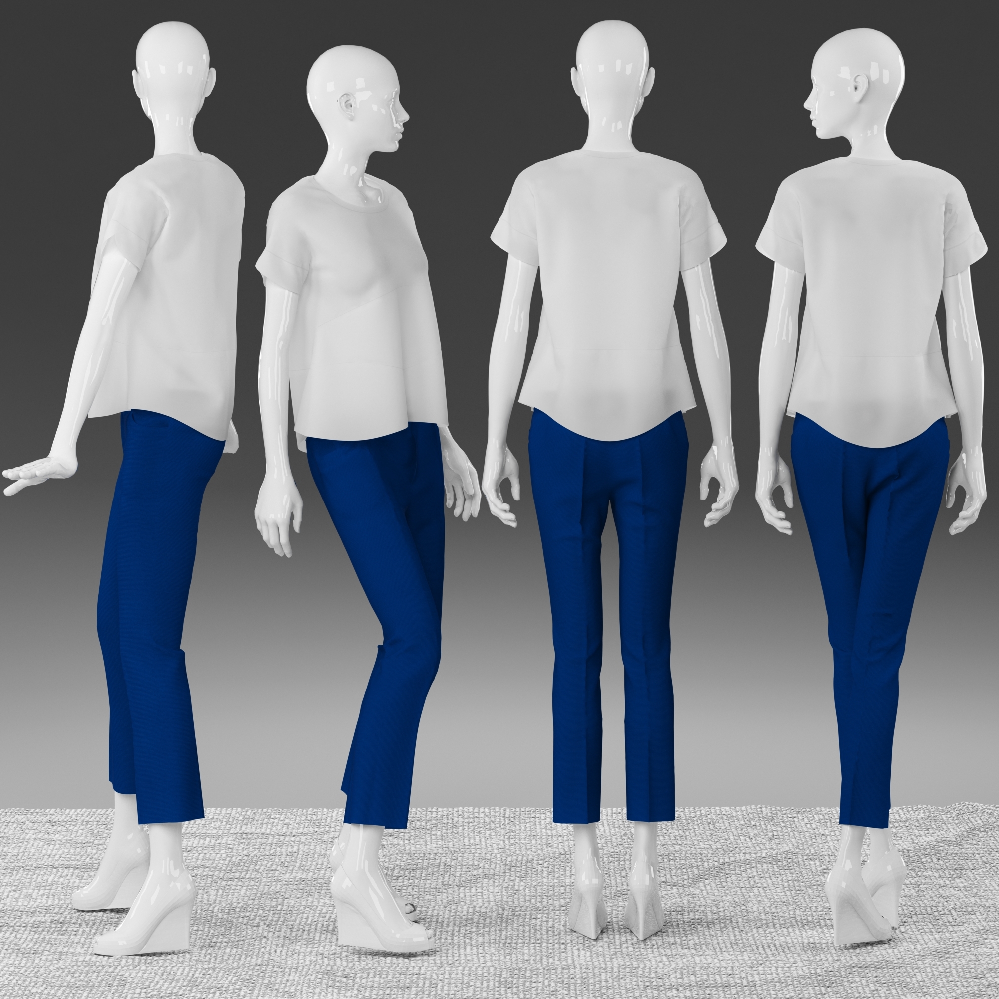 3d model woman mannequin clothes
