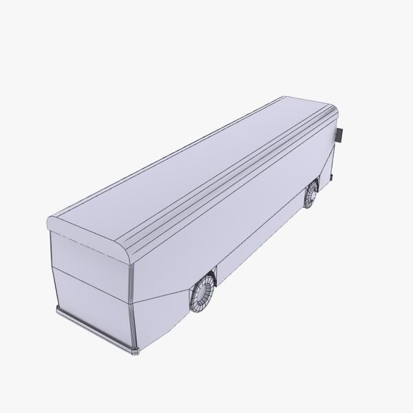 3d ashok leyland bus low-poly model