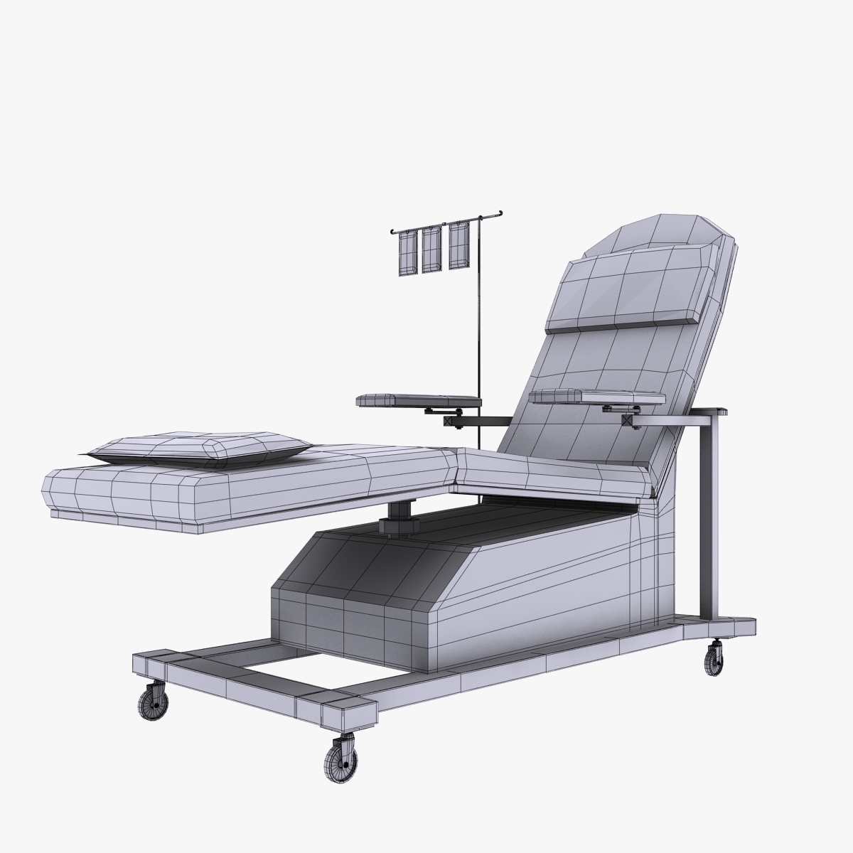 patient bed 3d max