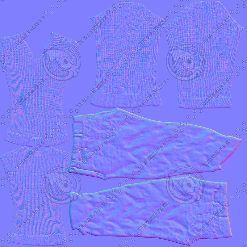 long sweater denim jeans 3d model