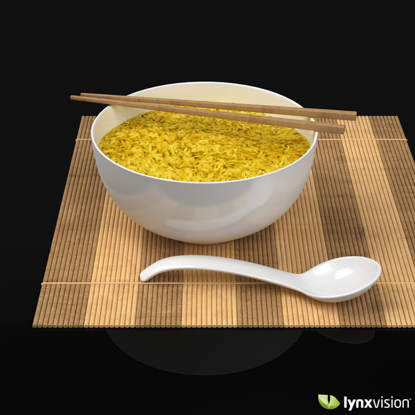 3d rice bowl model