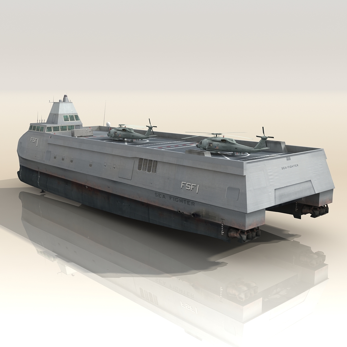 uss fsf 1 sea 3d max