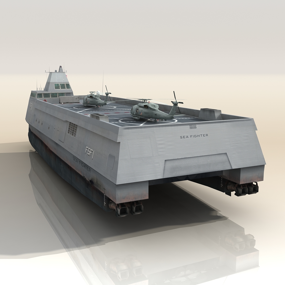 uss fsf 1 sea 3d max