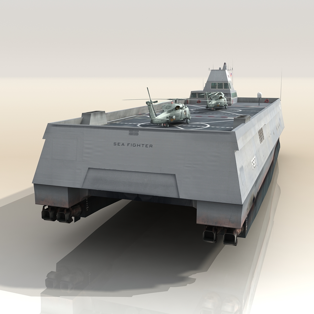 uss fsf 1 sea 3d max