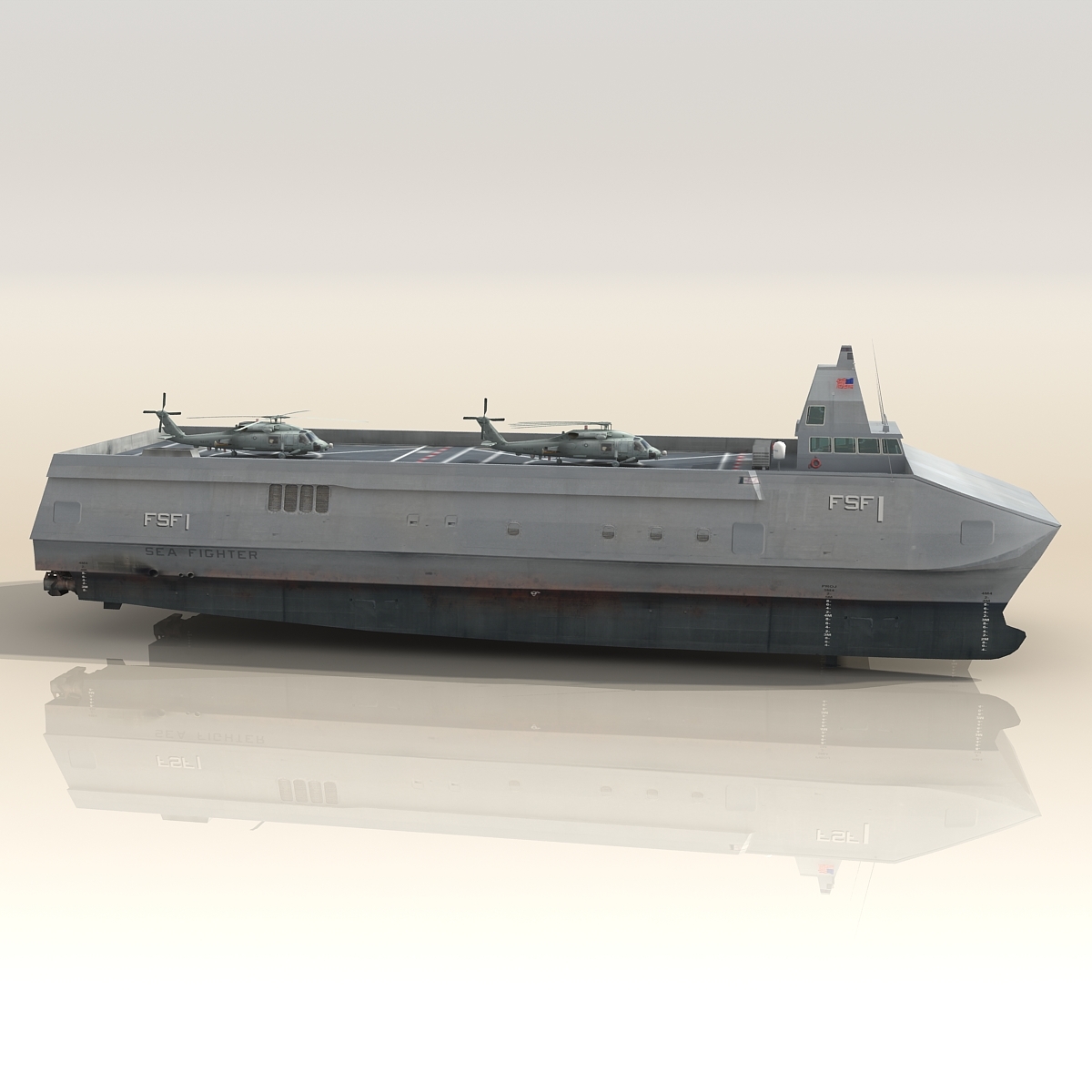 uss fsf 1 sea 3d max