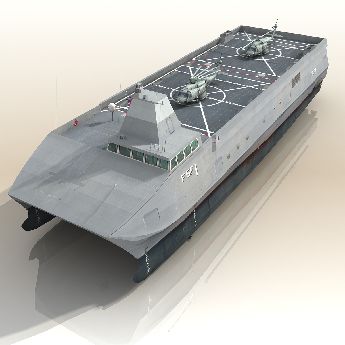 uss fsf 1 sea 3d max