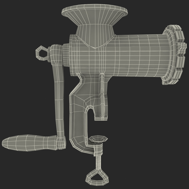 3d model manual meat grinder