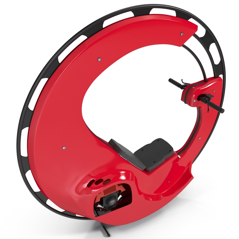 motorized single wheel monocycle 3d max