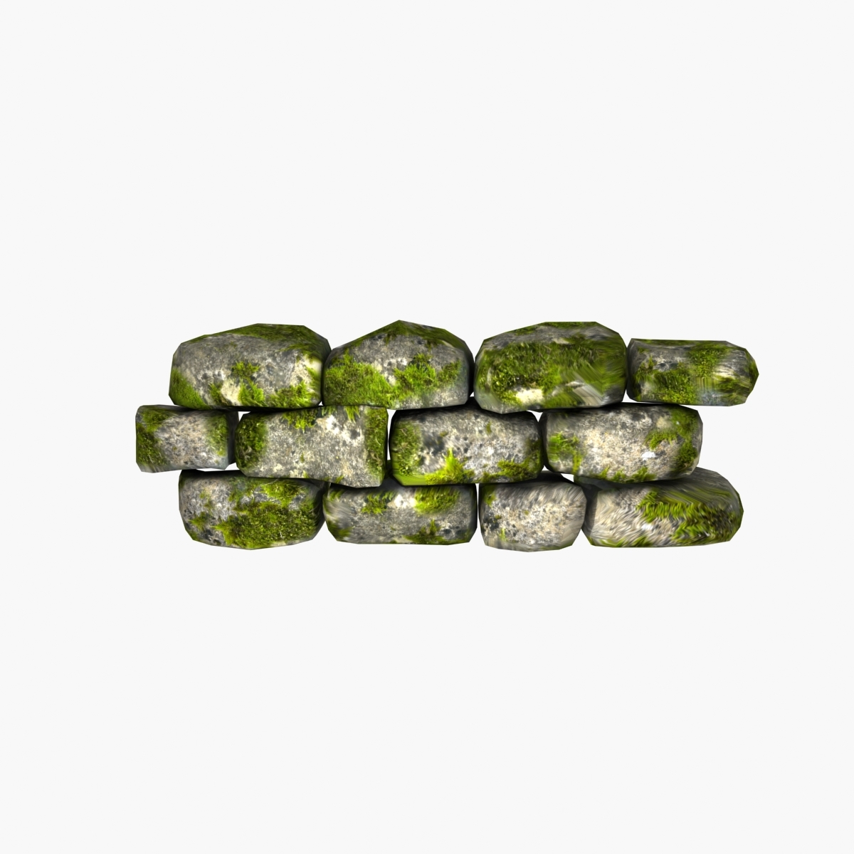 obj modular stone wall