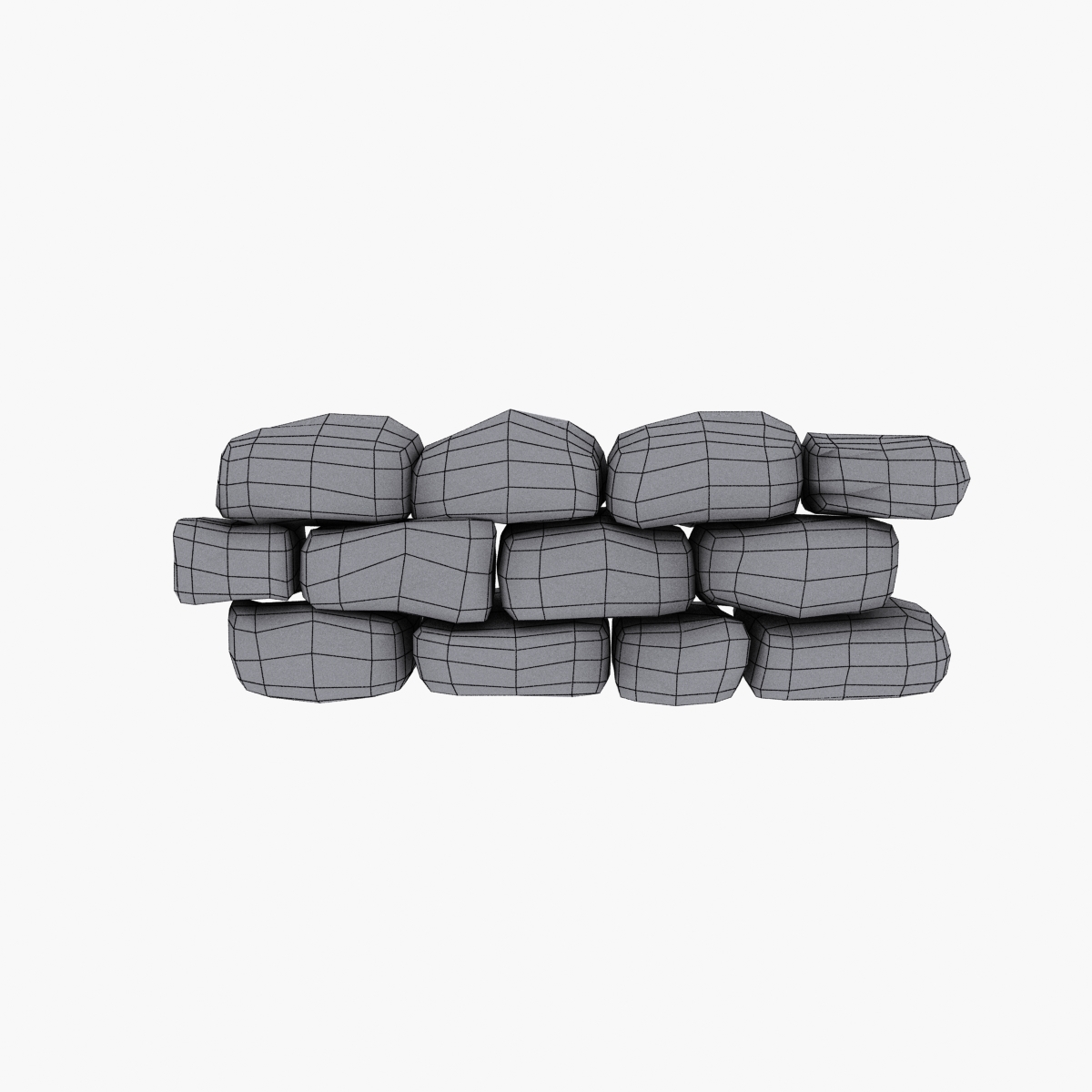 obj modular stone wall