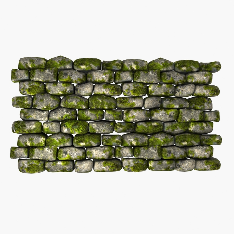 obj modular stone wall