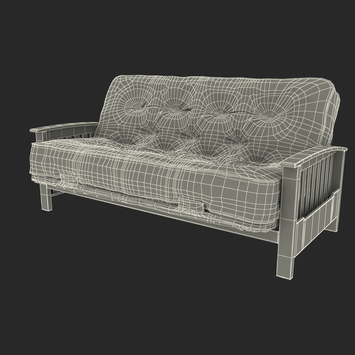 sofa futon 3d model