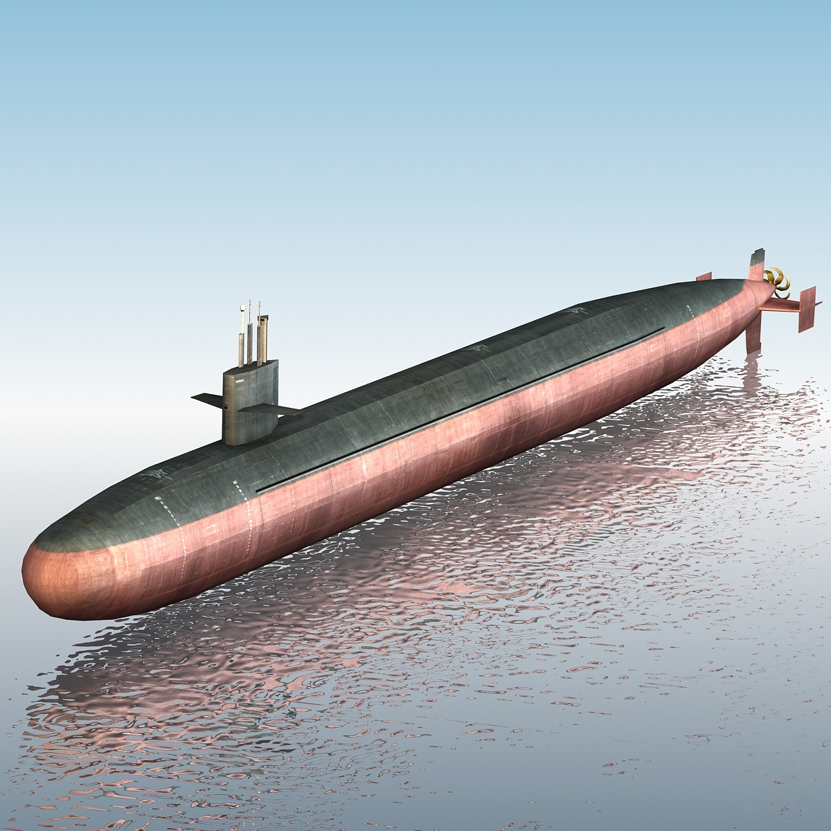 uss ssn ssgn 9 3d model