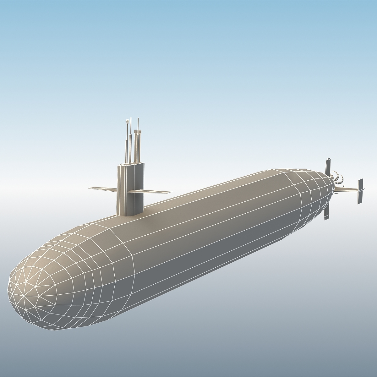 uss ssn ssgn 9 3d model