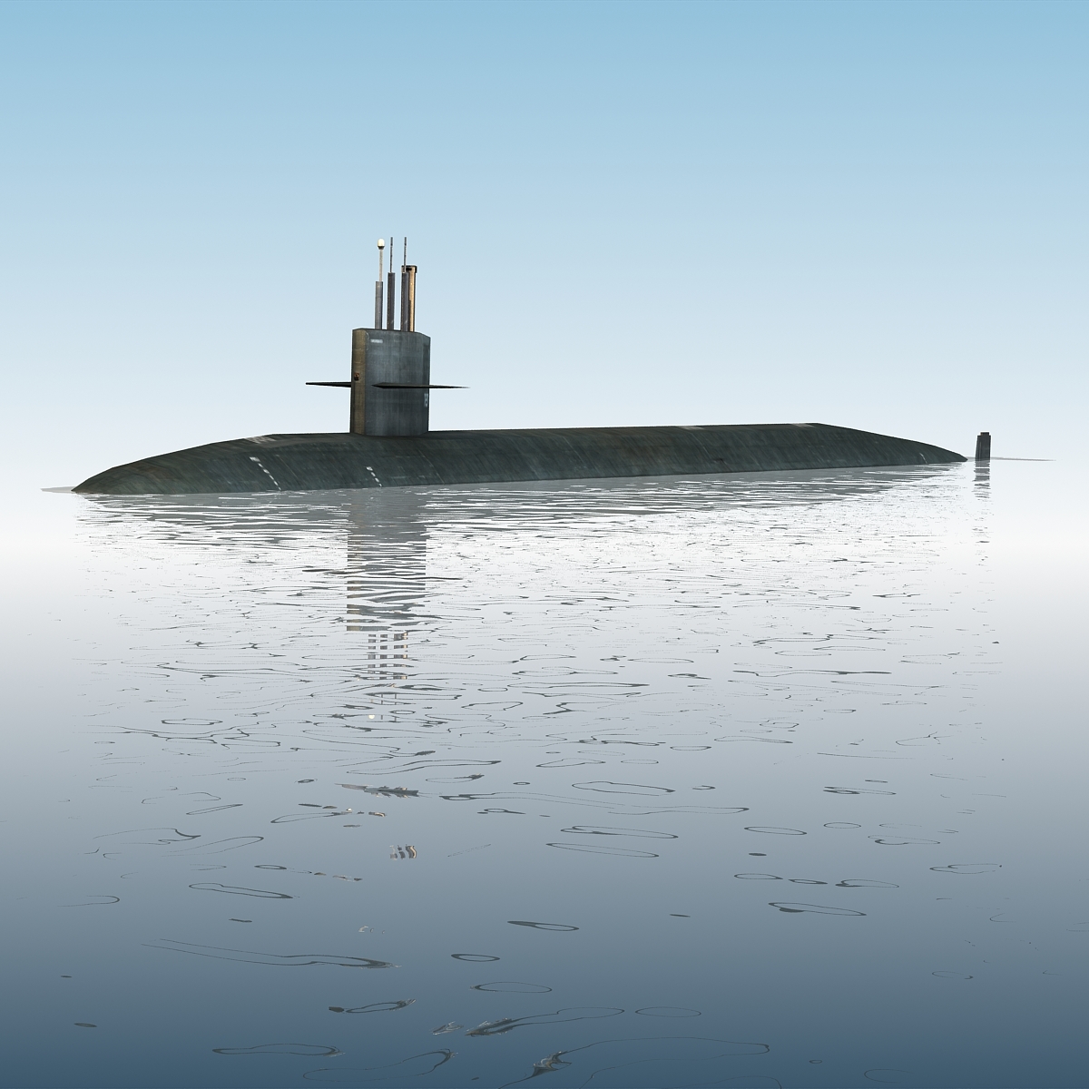 uss ssn ssgn 9 3d model