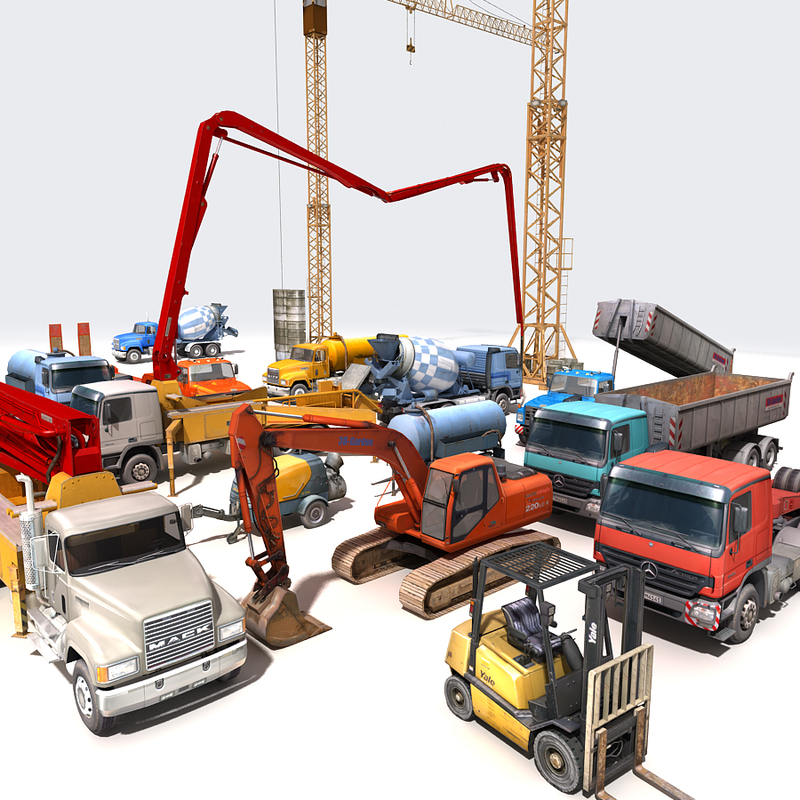 construction vehicle c4d