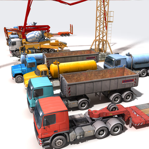 construction vehicle c4d