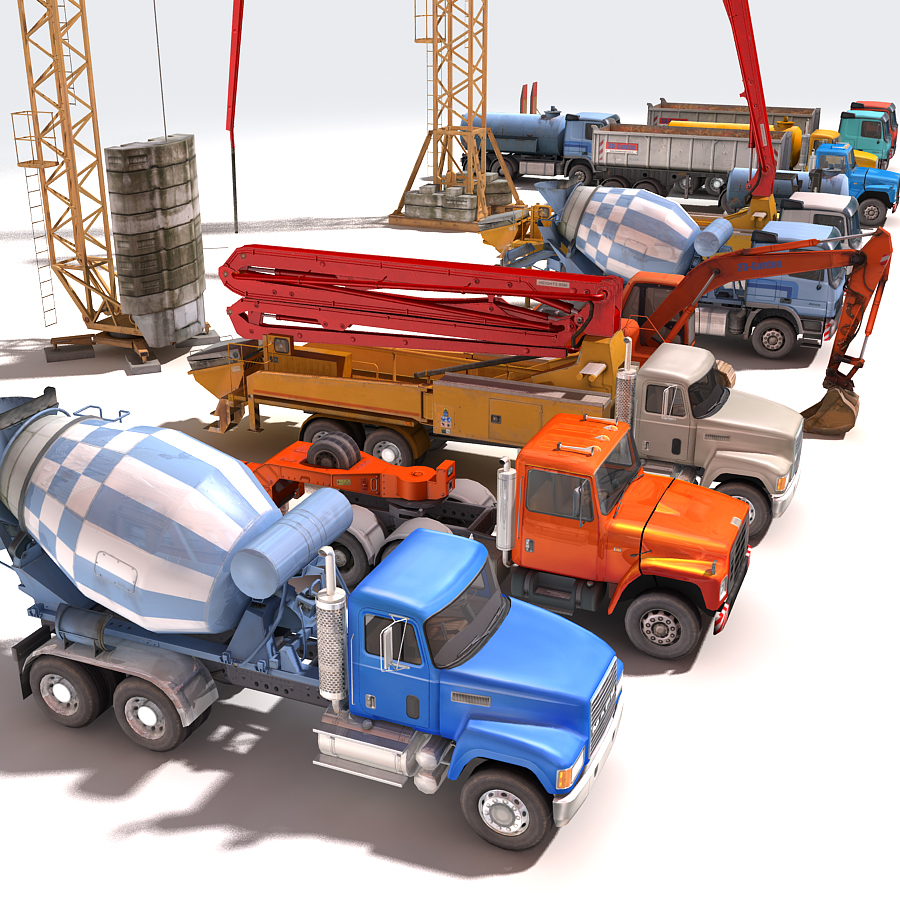 construction vehicle c4d