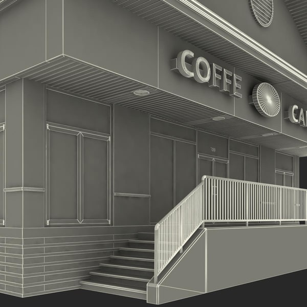 coffee shop house 3d model