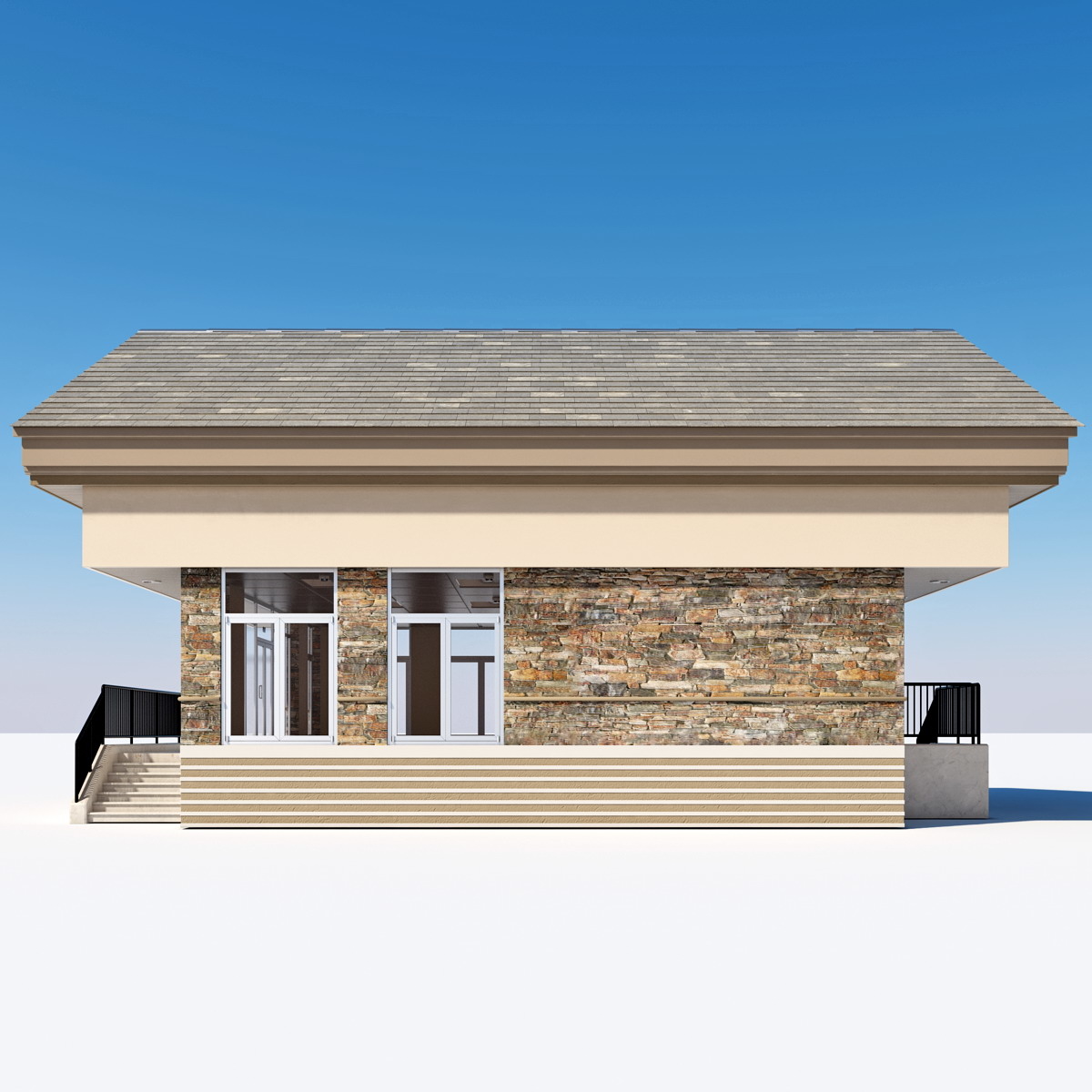 coffee shop house 3d model