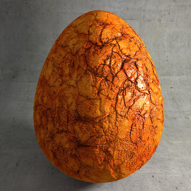 egg stone fossil 3d model