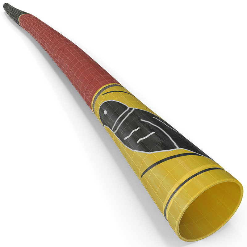 wind instrument didgeridoo 3d model