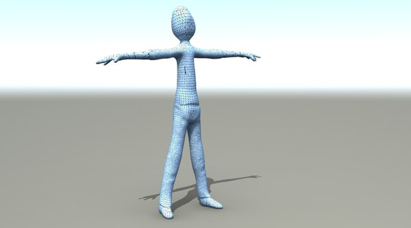 rigged stick figure 3d model