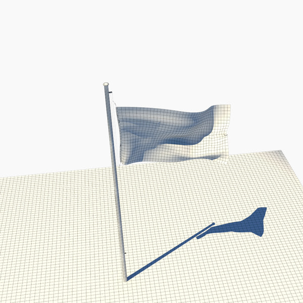flag pole 3d model