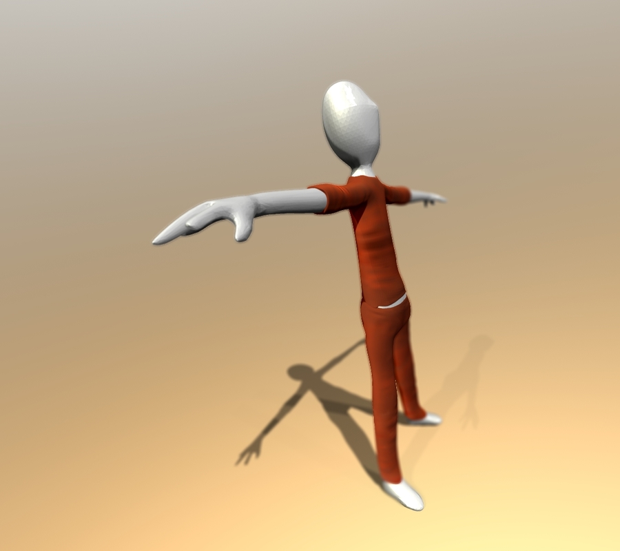 rigged stick figure 3d model