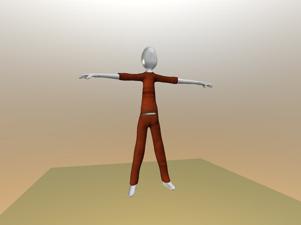 rigged stick figure 3d model