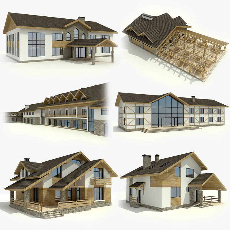3dsmax 6 houses