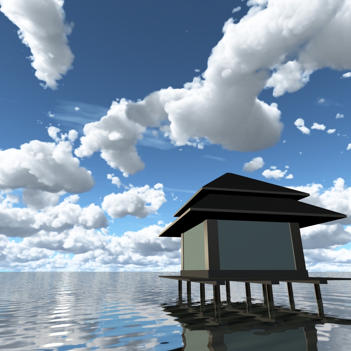 3d model sky clouds