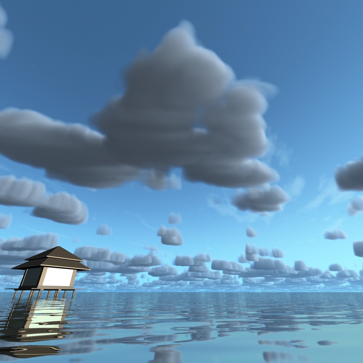 3d sky clouds model