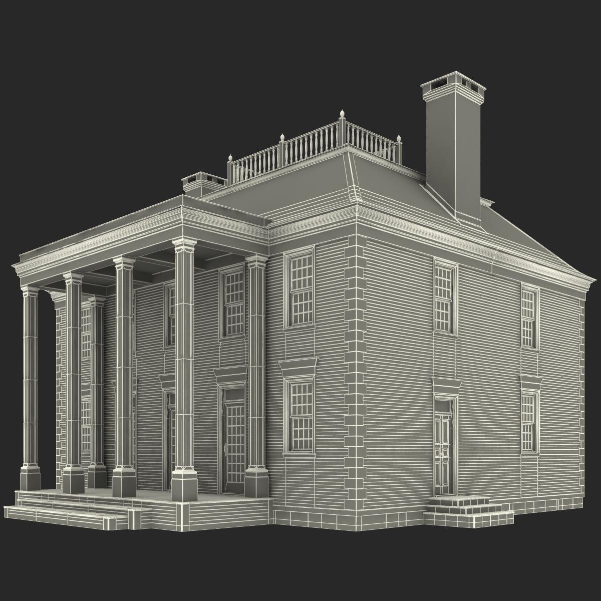 3dsmax georgian house