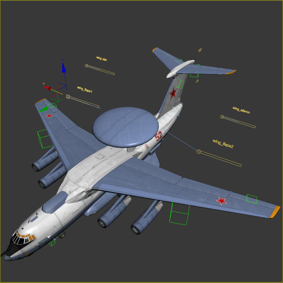 3d airborne control beriev a-50