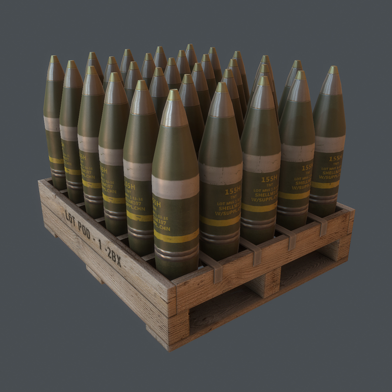 3dsmax artillery shells