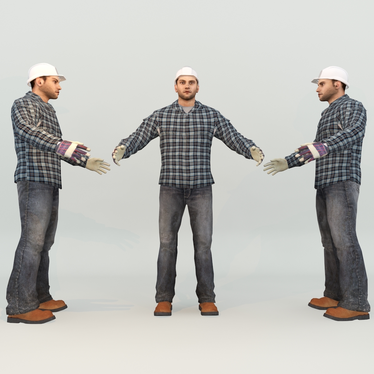 3d model worker pack